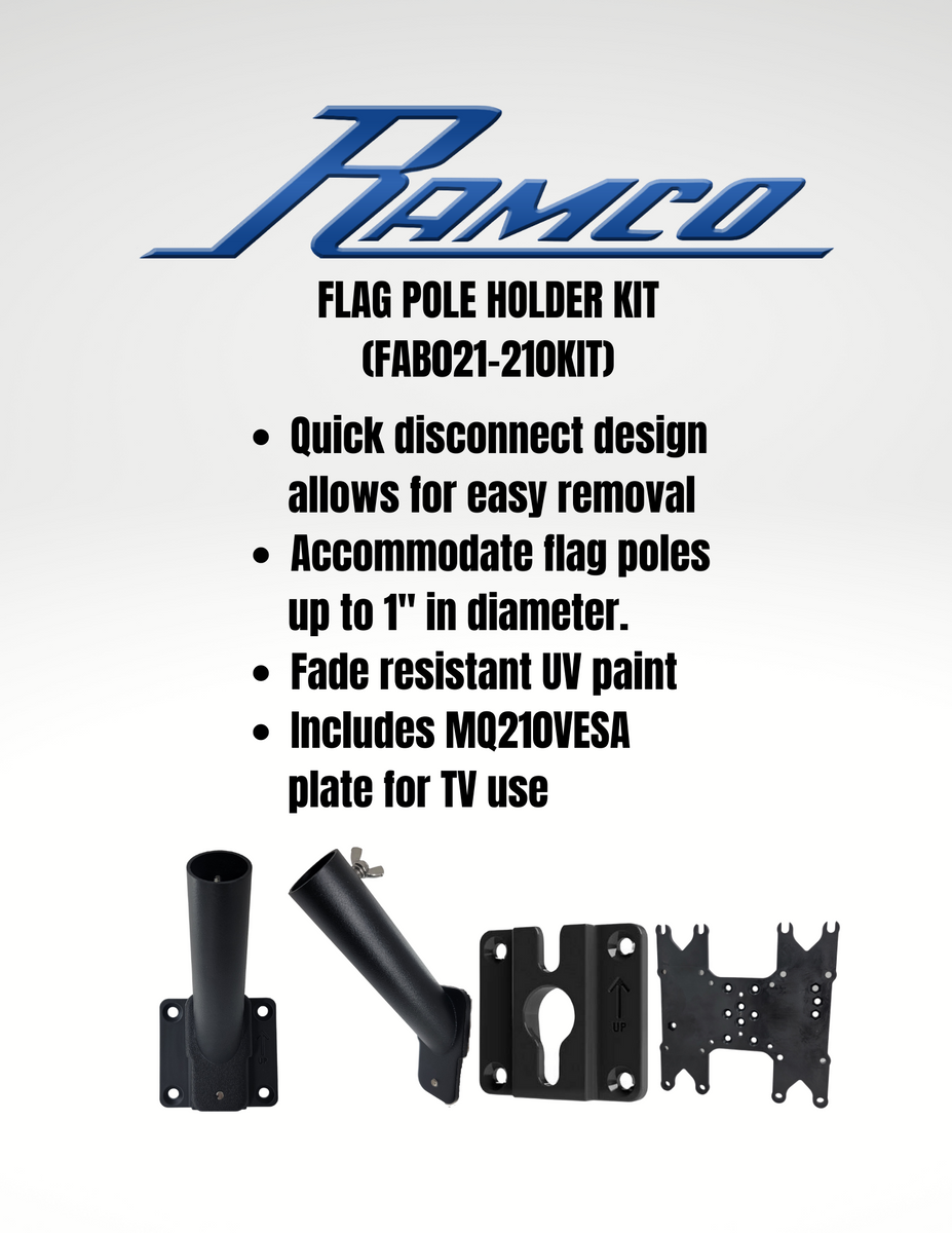 Quick Disconnect Flag Pole Holder & Vesa Plate FAB021-210KIT – Ramco Engineering, Inc
